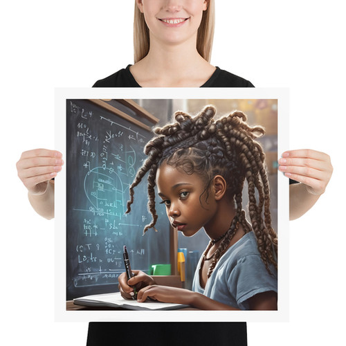 Mathematician Macey poster (various sizes) | NoireSTEMinist