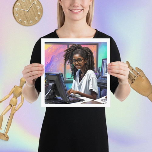 Computing Casey poster (various sizes) | NoireSTEMinist