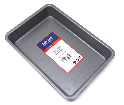 32cm Lasagne Tray Bake Roasting Tin, British Made with Teflon Non Stick ...