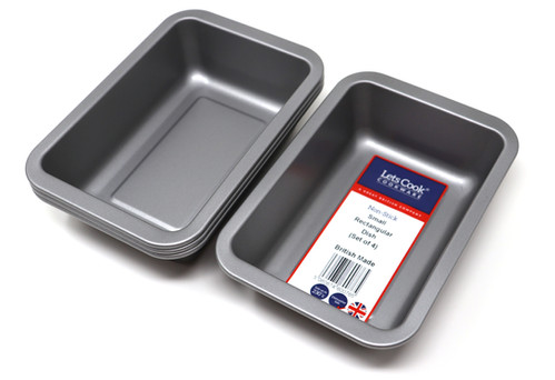 Set of 4 Small Rectangular Dishes, British Made with PFOA & BPA Free ...