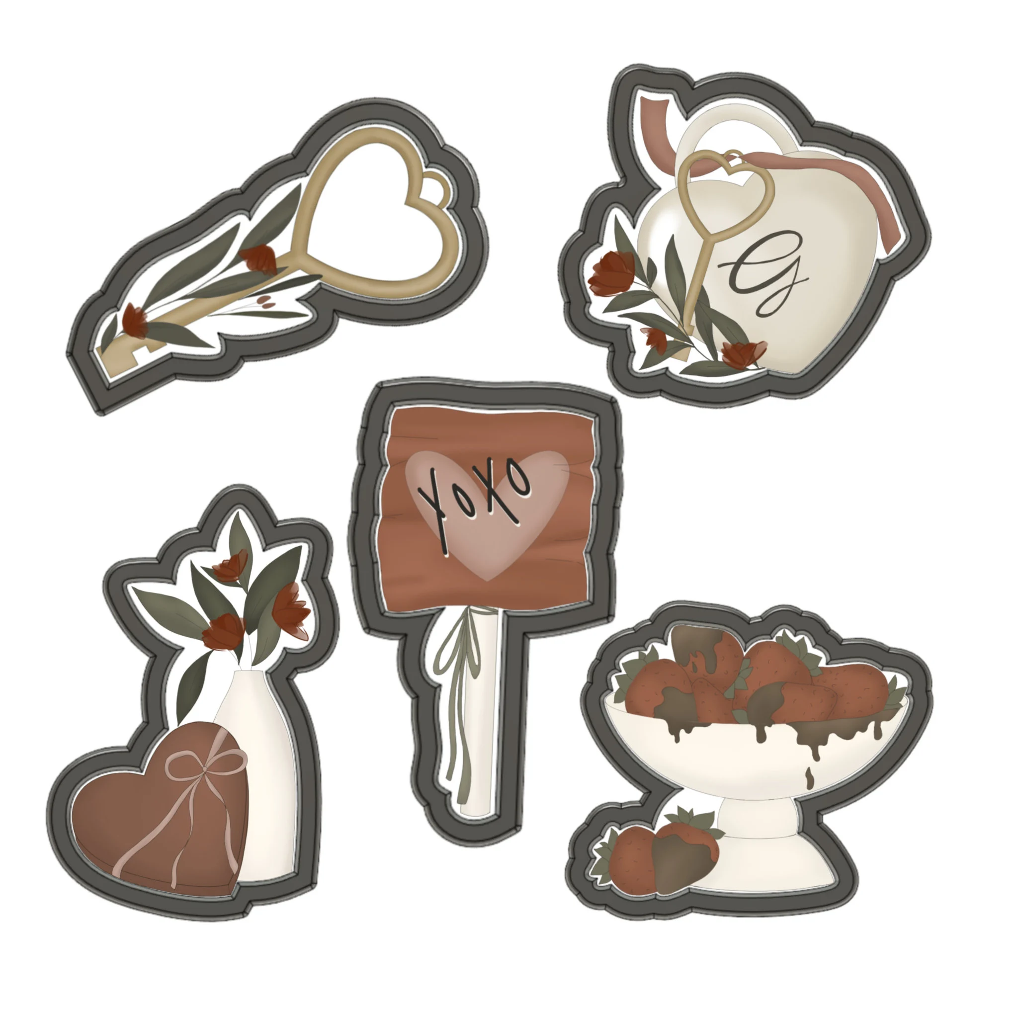 Amy's Romantic Valentine Class Cookie Cutters | Wildflour Bakery