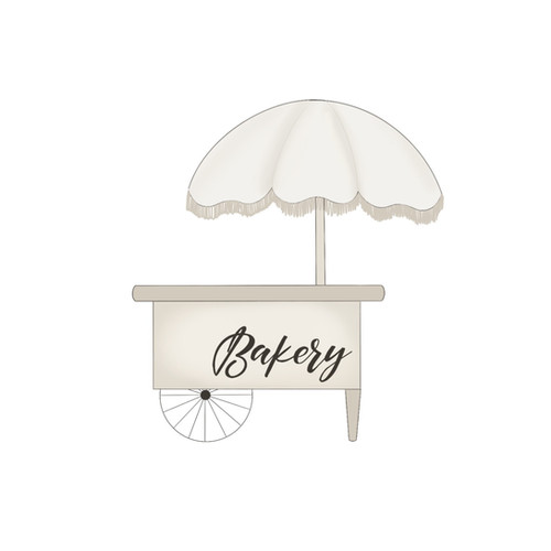 Umbrella Cart Cookie Cutter | Wildflour Bakery
