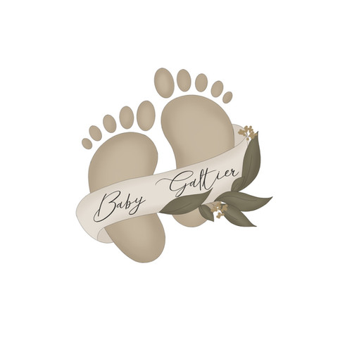 STL Baby Feet Scroll-3.5" | Wildflour Bakery