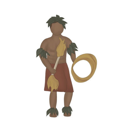 STL Man Hula Dancer-4.25" | Wildflour Bakery