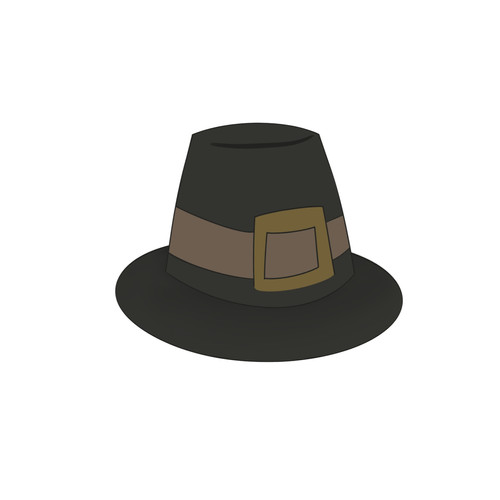 STL Mini Pilgrim Hat - 2" | Wildflour Bakery