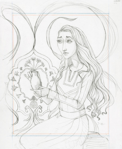 "The Alabaster Box" Original Drawing by Samantha Long | samantha-long-art