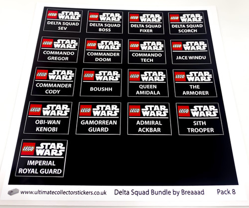 Lego Star Wars UCS / MOC Stickers for Mixed Helmet / Bust - Pack 8 | U ...