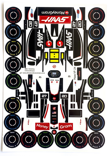 Sticker Sheet for F1 Haas VF-24 (MOC-181630) | U C Stickers