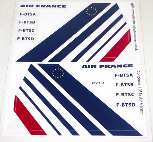 Lego Sticker Sheet for Concorde 10318 - Air France | U C Stickers