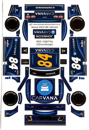 Sticker Sheet for Nascar 2023 LMC Johnson (MOC-156877) | U C Stickers