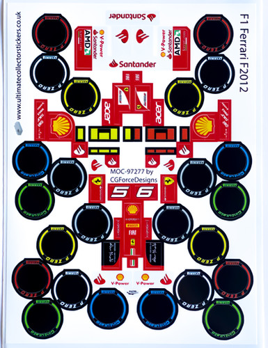 Lego Sticker Sheet for F1 Ferrari F2012 by LegoCG (MOC-97277) | U C ...