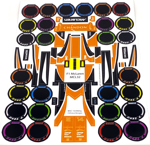 Sticker Sheet for F1 McLaren MCL32 by LegoCG (MOC-192900) | U C Stickers