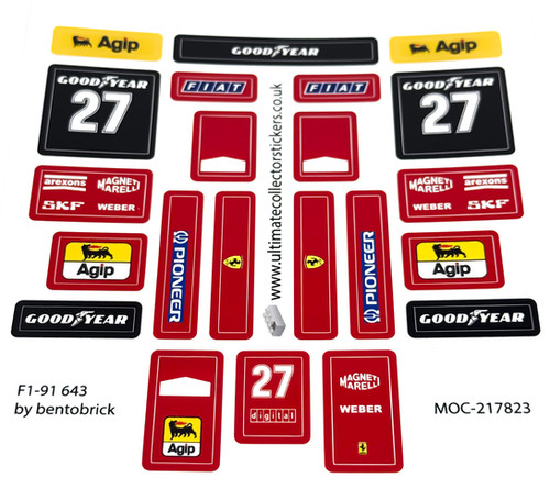 Sticker Sheet for Ferrari 643 (F1-91) by bentobrick (MOC-217823) - Red ...
