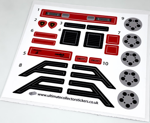 Lego Sticker Sheet for Lamborghini Countach (MOC-85018) | U C Stickers