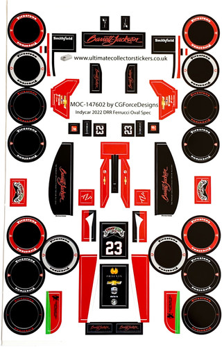 Lego Indy Car Wheel Stickers