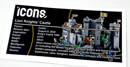 Lego UCS Sticker for Lion Knights' Castle 10305 | U C Stickers