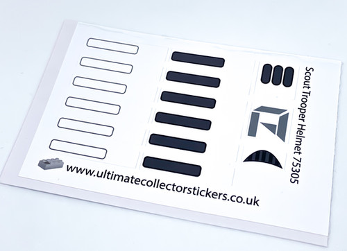 Sticker Sheet for Scout Trooper Helmet 75305 | U C Stickers