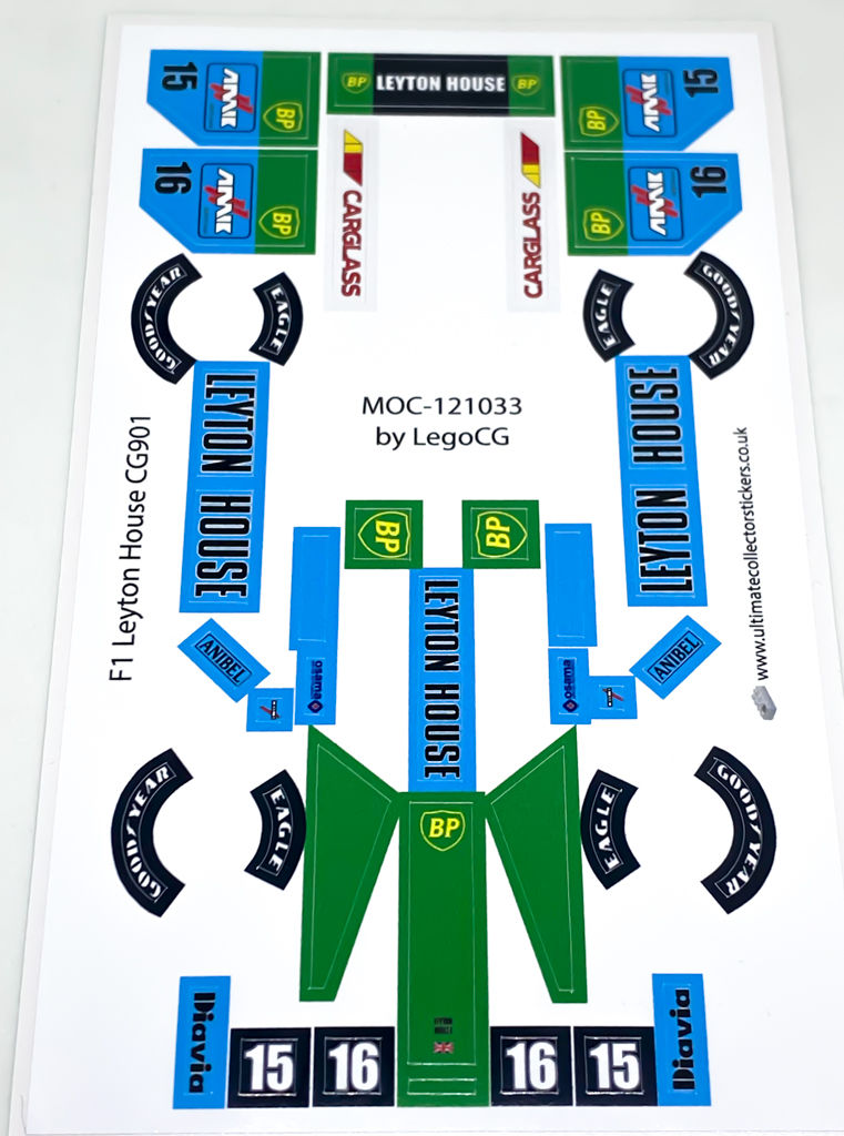 Lego Sticker Sheet for F1 Leyton House CG901 by LegoCG (MOC-121033) | U ...