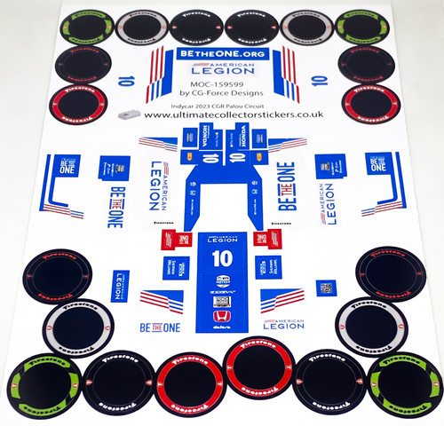 Sticker Sheet for Indycar 2023 CGR Palou Circuit (MOC-159599) | U C ...