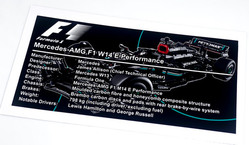 Technic UCS Sticker for Mercedes-AMG F1 W14 E Performance 42171 | U C ...