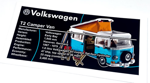 Lego Creator UCS Sticker for VW T2 Camper Van 10279 | U C Stickers