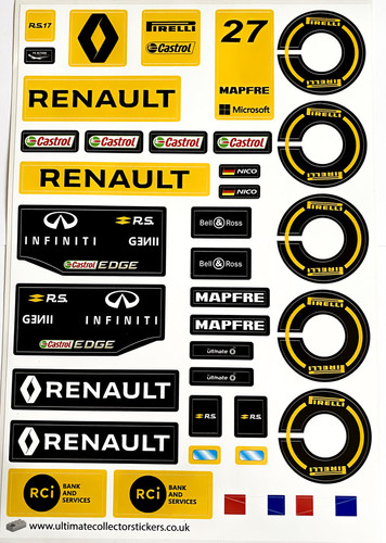 Lego Sticker Sheet for Renault F1 R.S. 17 - 40th Anniversary | U C Stickers