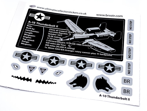 Sticker Sheet for A-10 Thunderbolt II by BRXSTR | U C Stickers