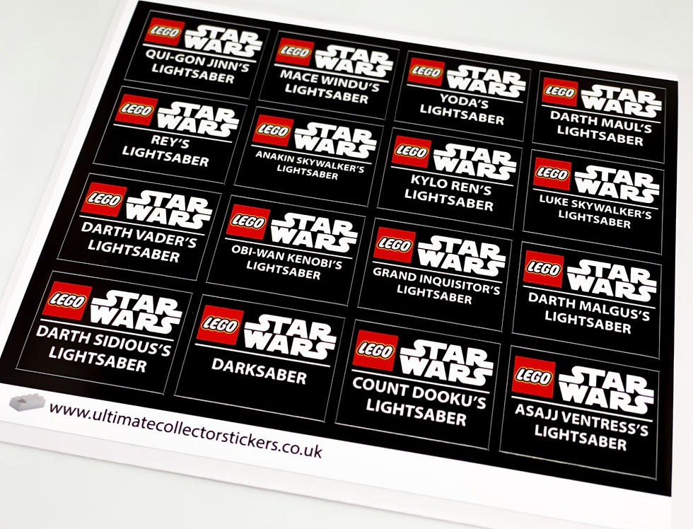 Lego Star Wars UCS / MOC Stickers for Lightsabers (5006290, 6346098 ...