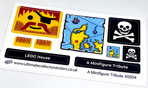 Lego Sticker Sheet for A Minifigure Tribute 40504 | U C Stickers