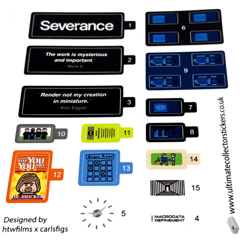 Sticker Sheet for Severance MDR Office Diorama by BrickCarl (MOC-225071 ...