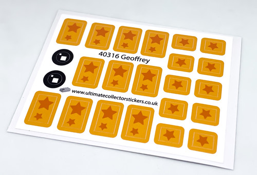 Lego Sticker set for Geoffrey BrickHeadz (40316) | U C Stickers
