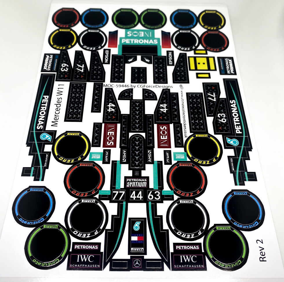Lego Sticker Sheet for F1 Mercedes W11 by LegoCG (MOC-59446) - V2 | U C ...