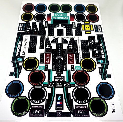 Lego Sticker Sheet for F1 Mercedes W11 by LegoCG (MOC-59446) - V2 | U C ...
