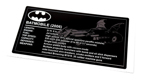 Lego Batman UCS Sticker for Batmobile 7784 (v2) | U C Stickers
