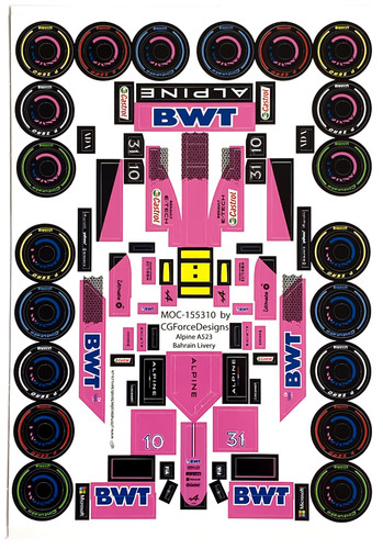 Sticker Sheet for F1 Alpine A523 - Bahrain Livery (MOC-155310) | U C ...