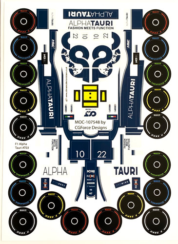 Lego Sticker Sheet for F1 Alpha Tauri AT03 by LegoCG (MOC-107548) | U C ...