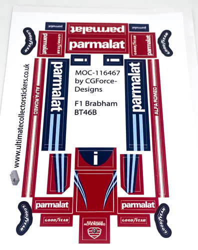 Sticker Sheet for F1 Brabham BT46B (MOC-116467) | U C Stickers