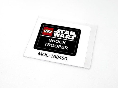 Lego Star Wars Helmet Sticker for Shock Trooper (MOC-168450) | U C Stickers