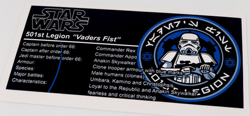 Lego Star Wars UCS / MOC Sticker for 501st Legion | U C Stickers