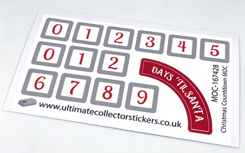 Sticker Sheet for Lego Christmas Countdown (MOC-167428) | U C Stickers