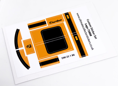 Lego MOC Sticker Sheet for Orange Speed Champions Porsche 911 (75888 ...