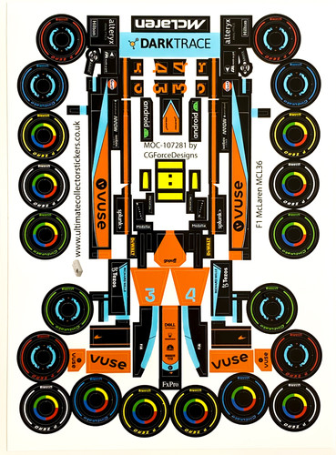 Lego Sticker Sheet for F1 McLaren MCL36 by LegoCG (MOC-107281) | U C ...