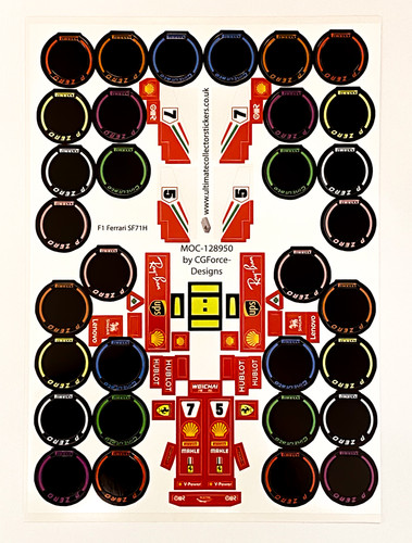 Lego Sticker Sheet for F1 Ferrari SF71H by LegoCG (MOC-128950) | U C ...