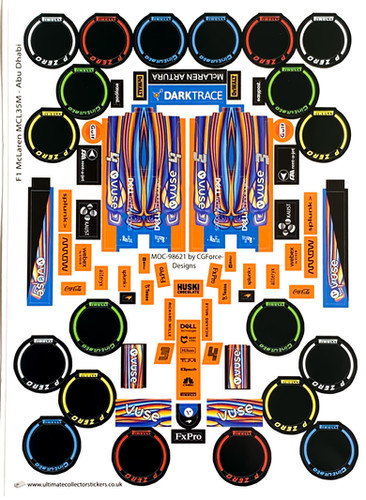 Lego Sticker Sheet for F1 McLaren MCL35M - Abu Dhabi by LegoCG (MOC ...