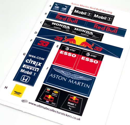 Lego Sticker Sheet for 2020 Red Bull RB16 Formula One F1 Car (MOC-65183 ...