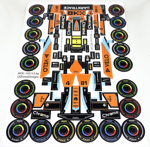 Lego Sticker Sheet for F1 McLaren MCL60 by LegoCG (MOC-145113) | U C ...