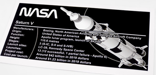 Lego Creator UCS Sticker for NASA Apollo Saturn V 21309 | U C Stickers