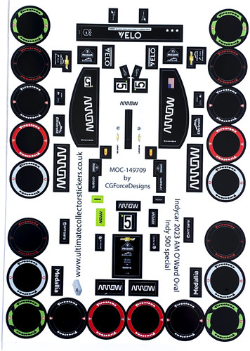 Sticker Sheet for Indycar 2023 AM O'Ward Oval - Indy 500 special (MOC ...
