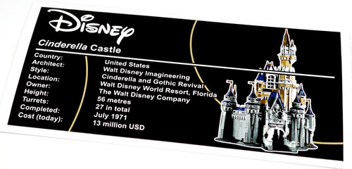 Lego Creator UCS Sticker for Disney Castle 71040 | U C Stickers