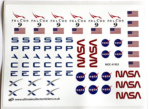 Lego Sticker Sheet for Falcon 9 SpaceX Ultimate Edition (MOC-41953) | U ...